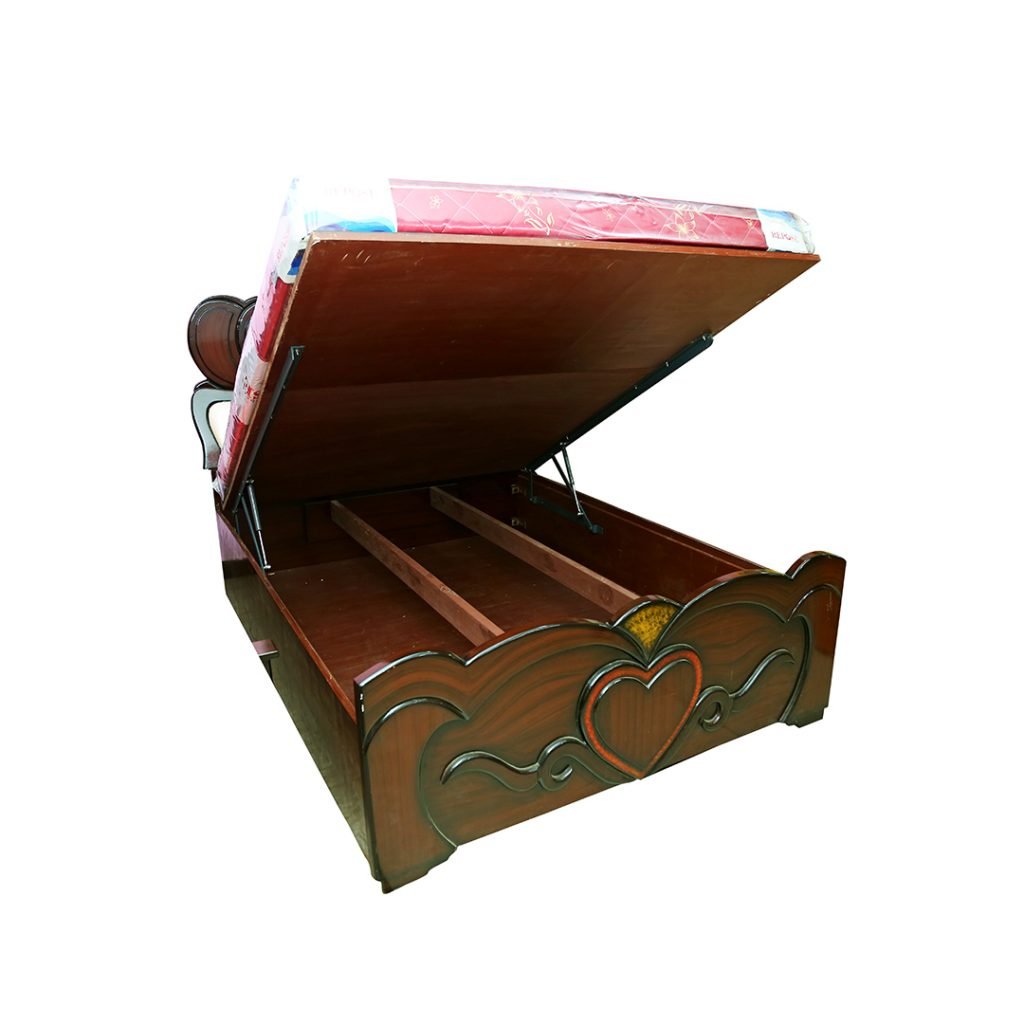 Hydraulic Storage Wooden Cot - Sri Ganesan Furniture