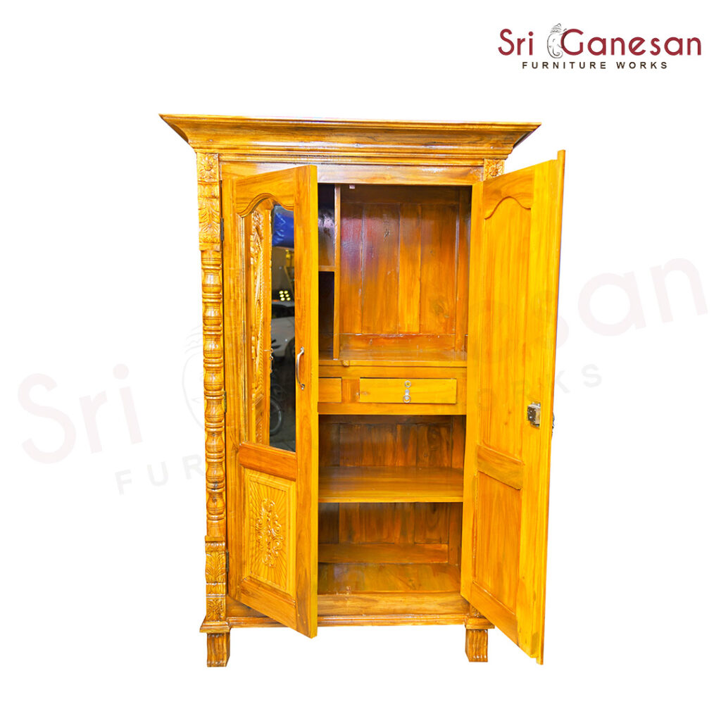 Wooden Almirah Plain Model - Sri Ganesan Furniture