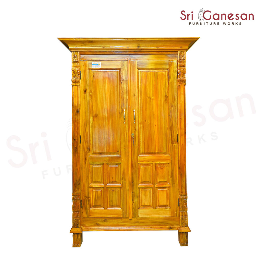 Wooden Almirah Plain Model - Sri Ganesan Furniture